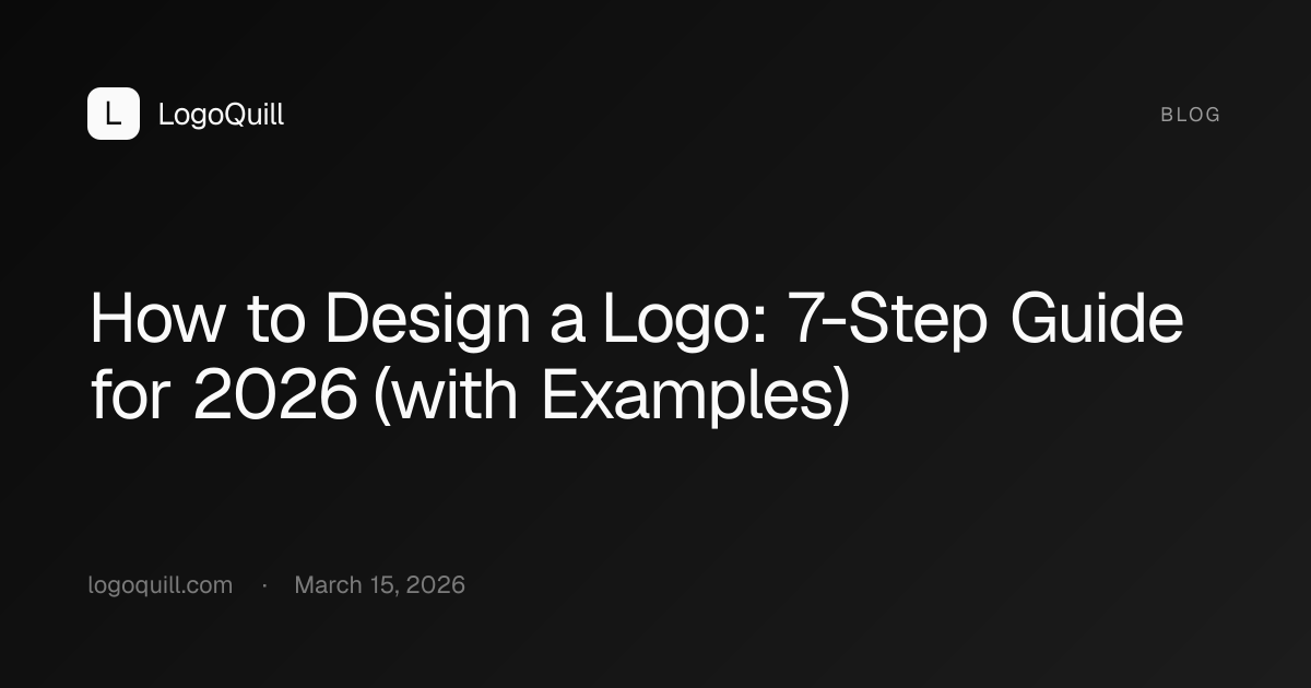 How to Design a Logo: 7-Step Guide for 2026 (with Examples) | LogoQuill